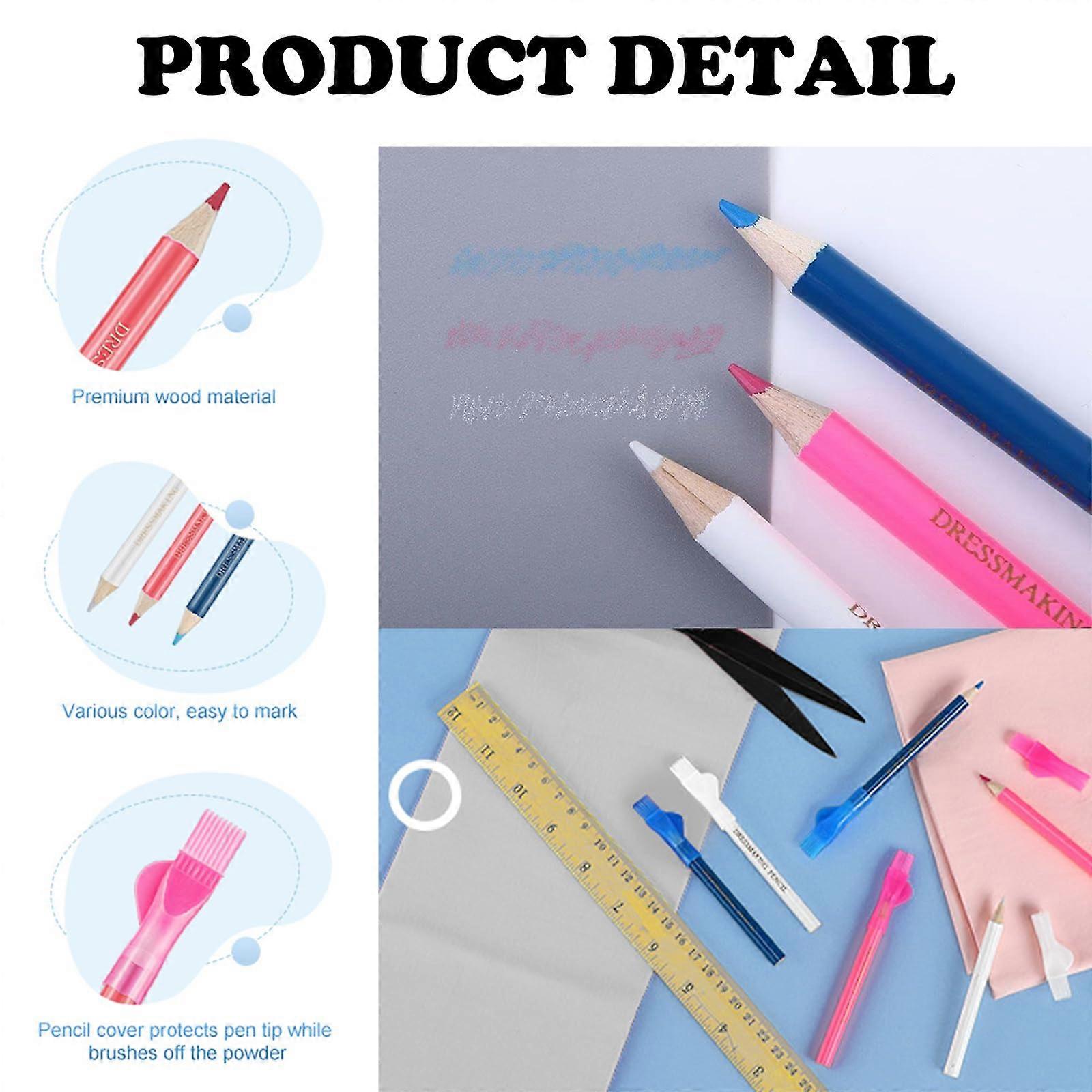 pieces tailor's chalk pencils, water-soluble chalk for sewing fabric ...