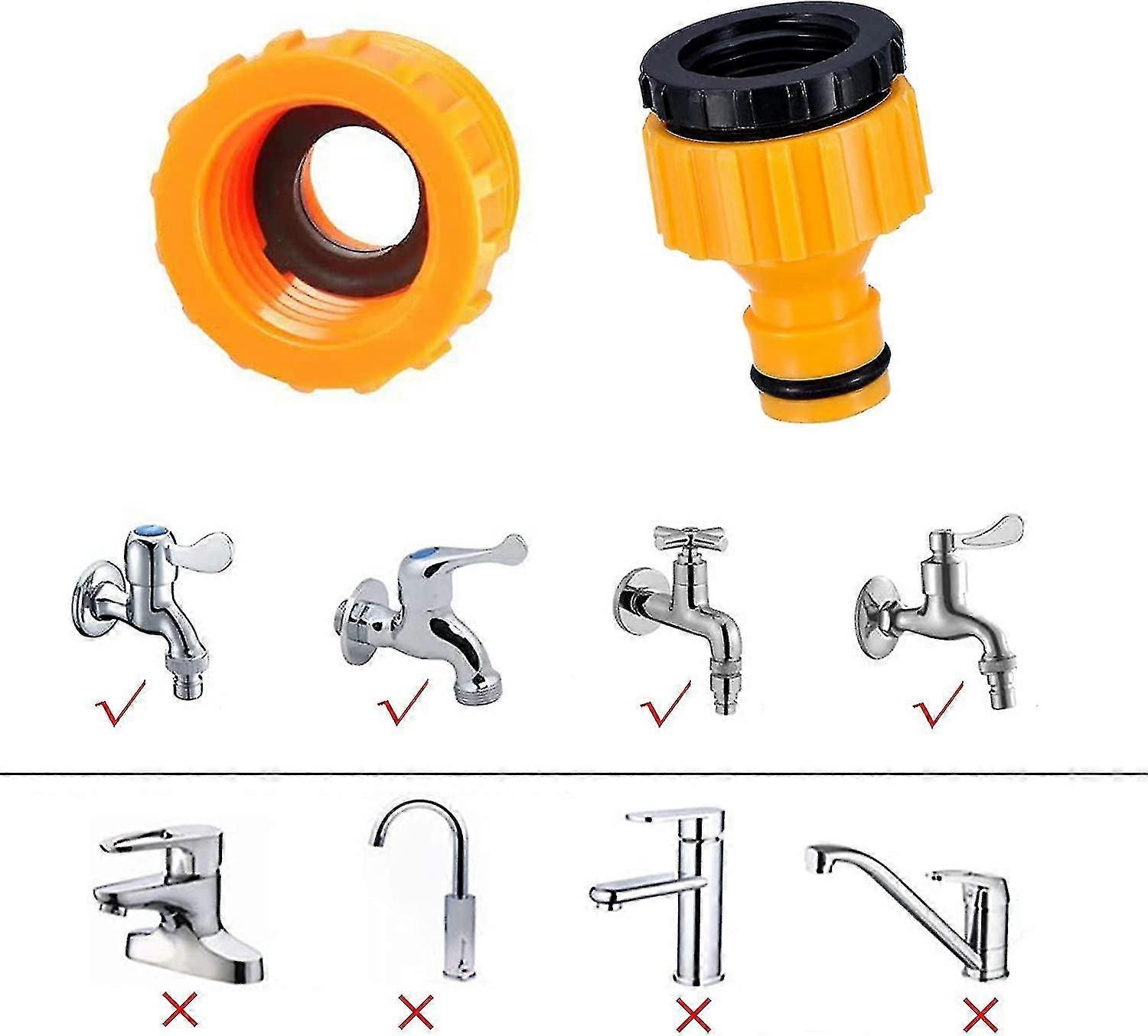 Mixer Tap Hose Connector, Easily Mix Hot Cold Water, Hose End Quick ...