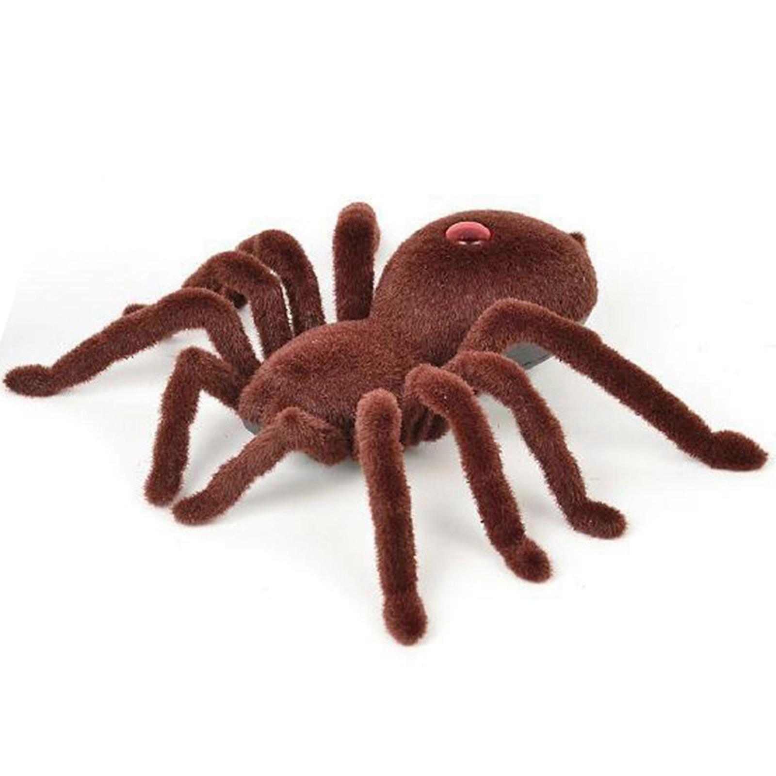 Kid Gift Remote Control Scary Creepy Soft Plush Spider Infrared RC ...