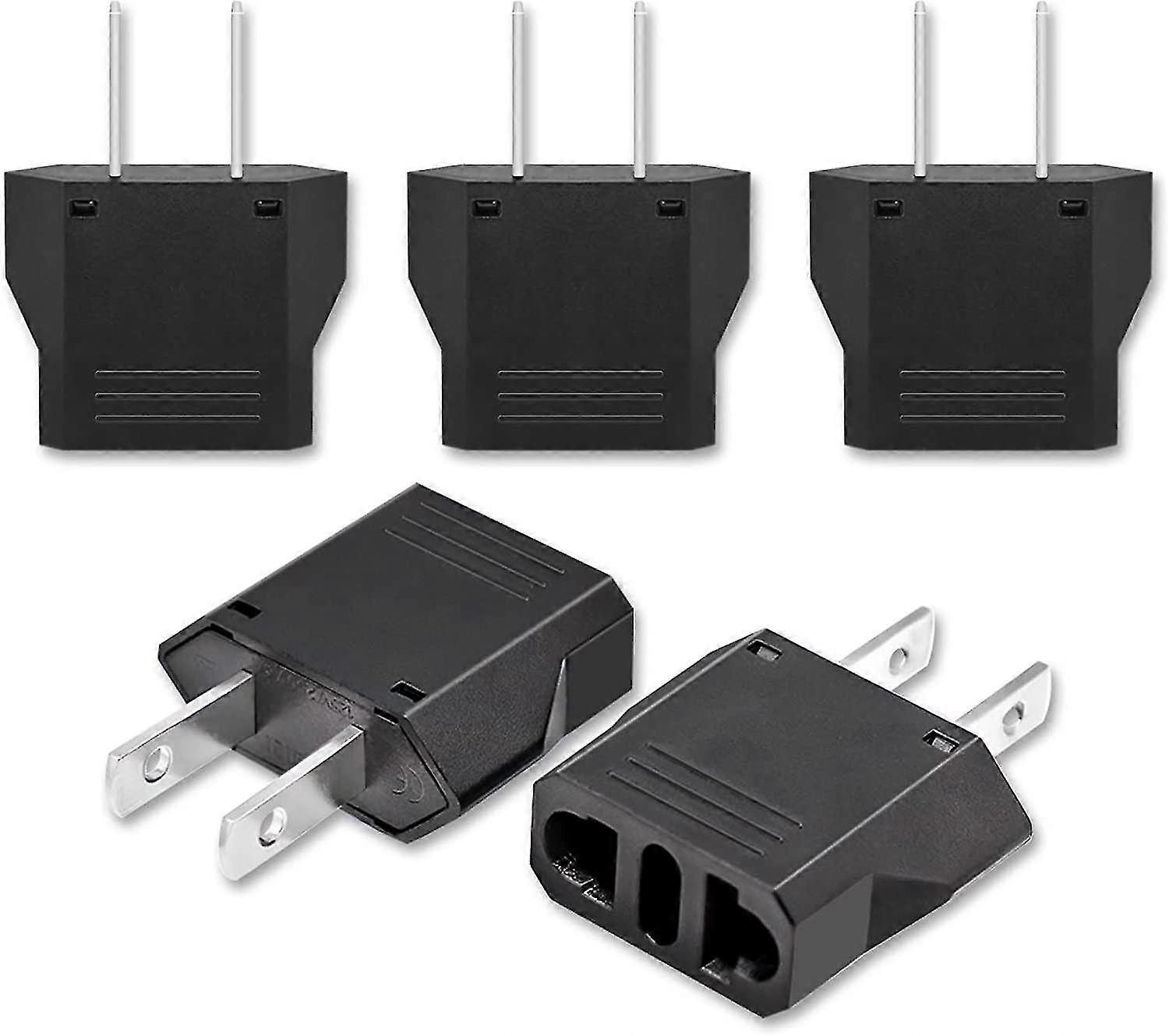 France to USA Plug Adapter,5 pcsTravel Adapter Canada American Plug ...