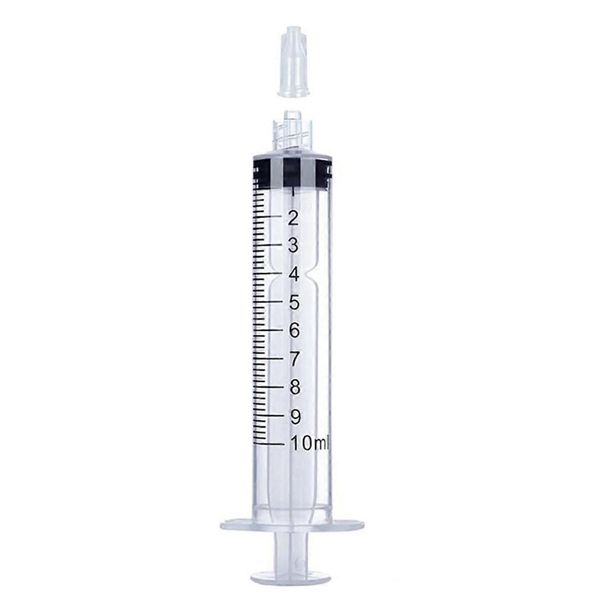 10ML Luer Lock Syringe 4 Pack Plastic Sterile Syringes Without Needle ...