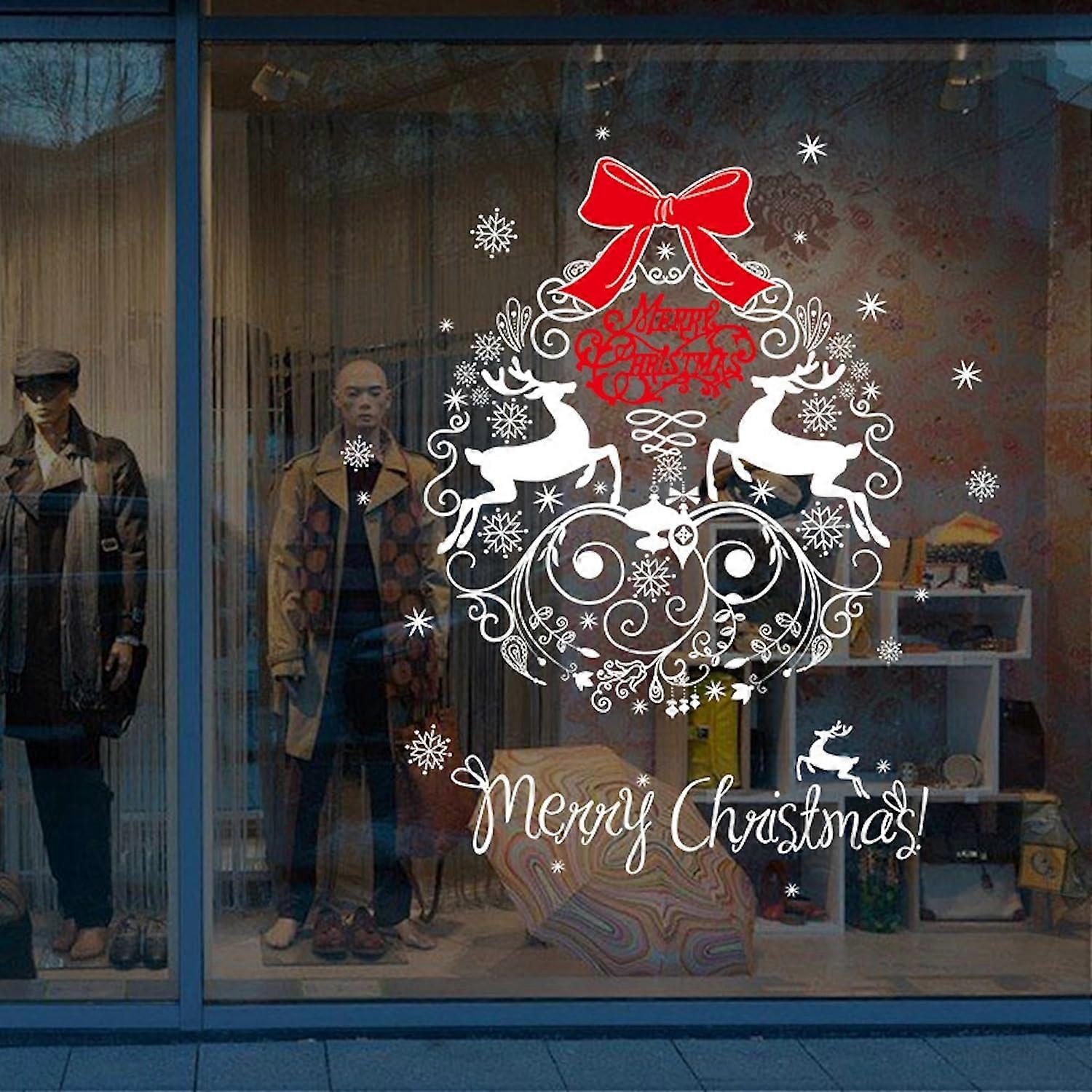 Large Christmas Window Stickers Decals - Removal Murals for Home Shop ...