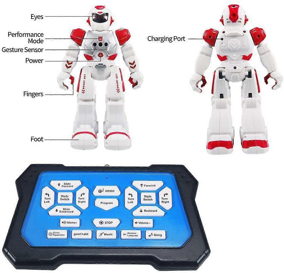 Remote Control Robot For Kids , Intelligent Programmable Robot With Infrared Controller Toys ...