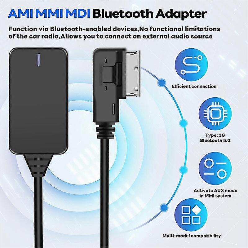 MMI Wireless Aux Bluetooth Adapter Cable Audio Music Auto Bluetooth for A3 A4 B8 B6 Q5 A5 A7 R7 ...
