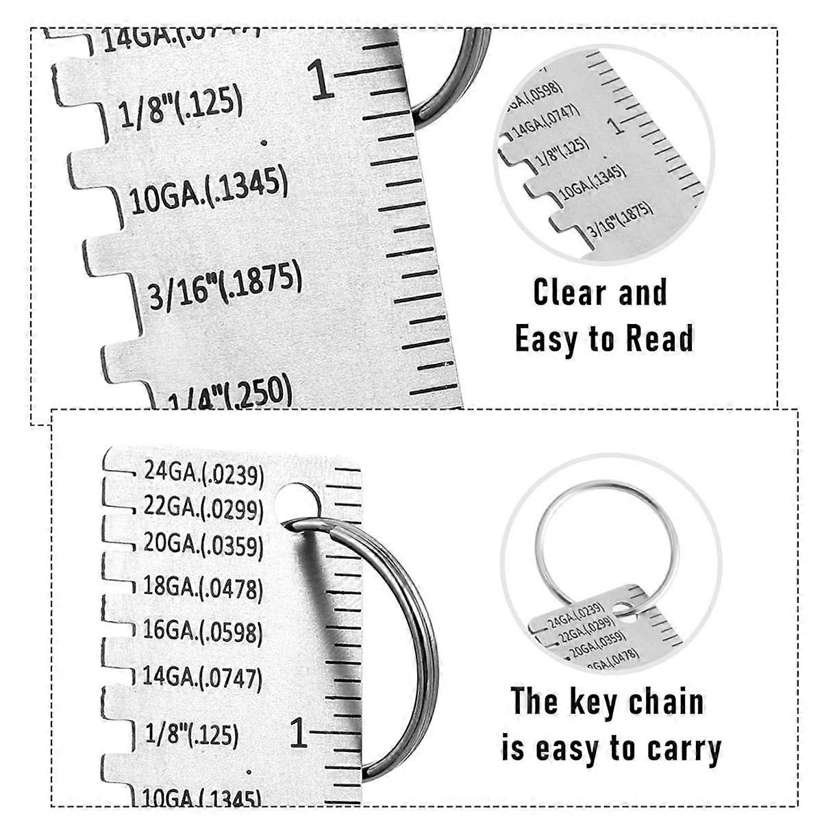 Shingle Gauge Welding Tools Wire/Metal Sheet Thickness Gauge Stainless ...