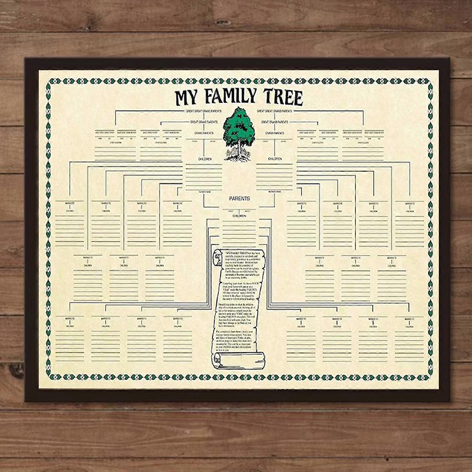 Family Tree Diagram Canvas Family Tree Chart 7 Generation Family Tree ...