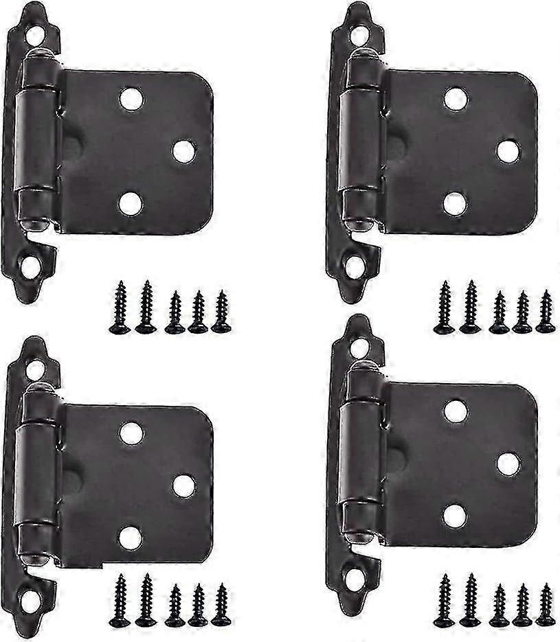 Pack of 4 Self-Closing Hinge, 270 Degree Hinge Overlay Polished Chrome Furniture Cabinet Hinges ...