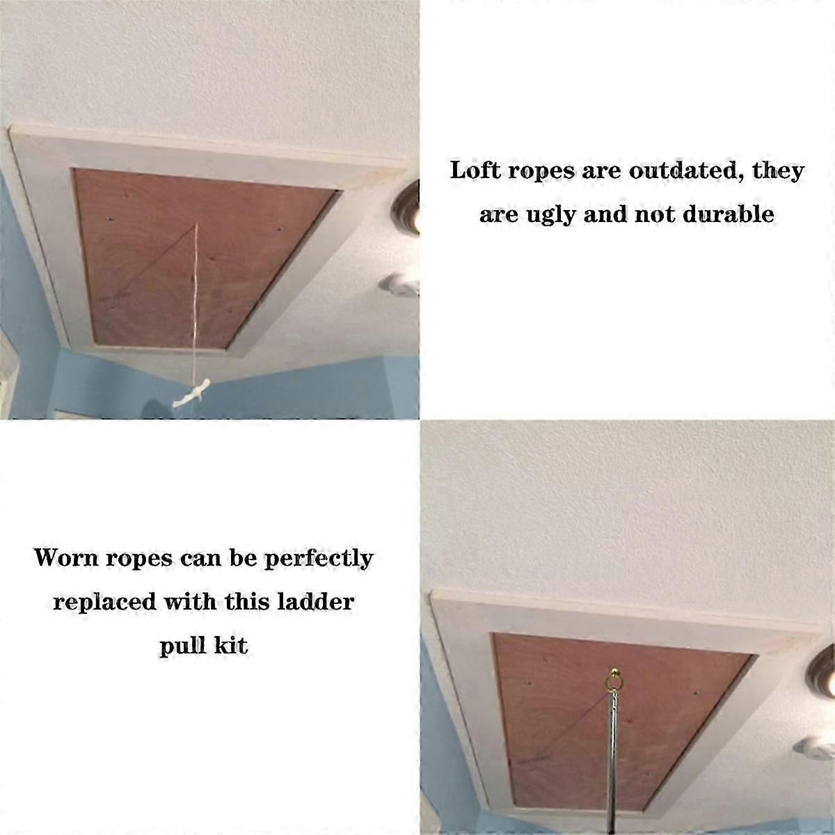 Complete Ladder Pull Down System Kit Attic Stair Pull Kit, Includes 1 ...