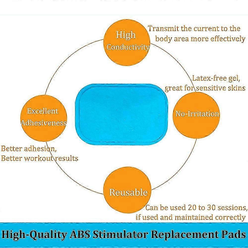 60pcs Gel Sheets for Gel Pad, Abs Trainer Replacement Gel Sheet ...