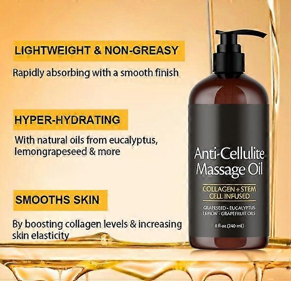 Anti-Cellulite Massage Oil Infused with Collagen & Stem Cells - Skin ...
