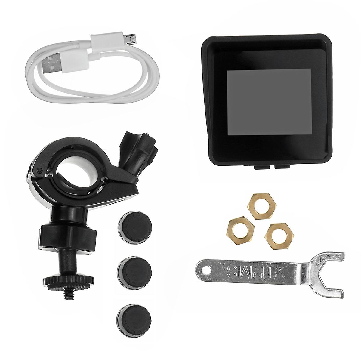 Solar Wireless Tire Pressure Monitoring System Motorcycle Tpms Tire Pressure Monitor Lcd Display