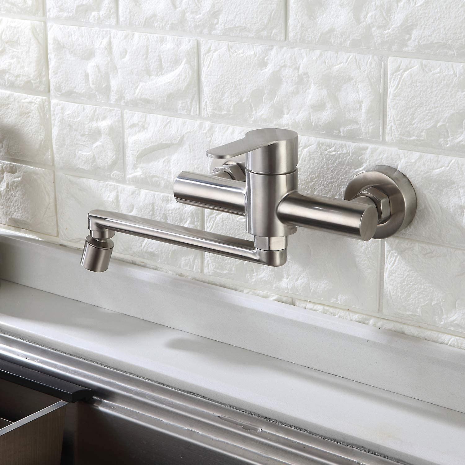 2024 Wall-mounted Kitchen Mixer 2 Water Jets Kitchen Faucet 360 ...