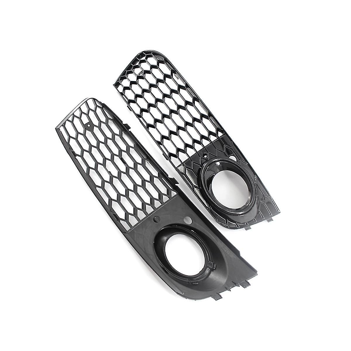 Mesh Fog Light Frame Fog Lamp Grille For A4 B8 Rs4 2009-2012 Glossy ...