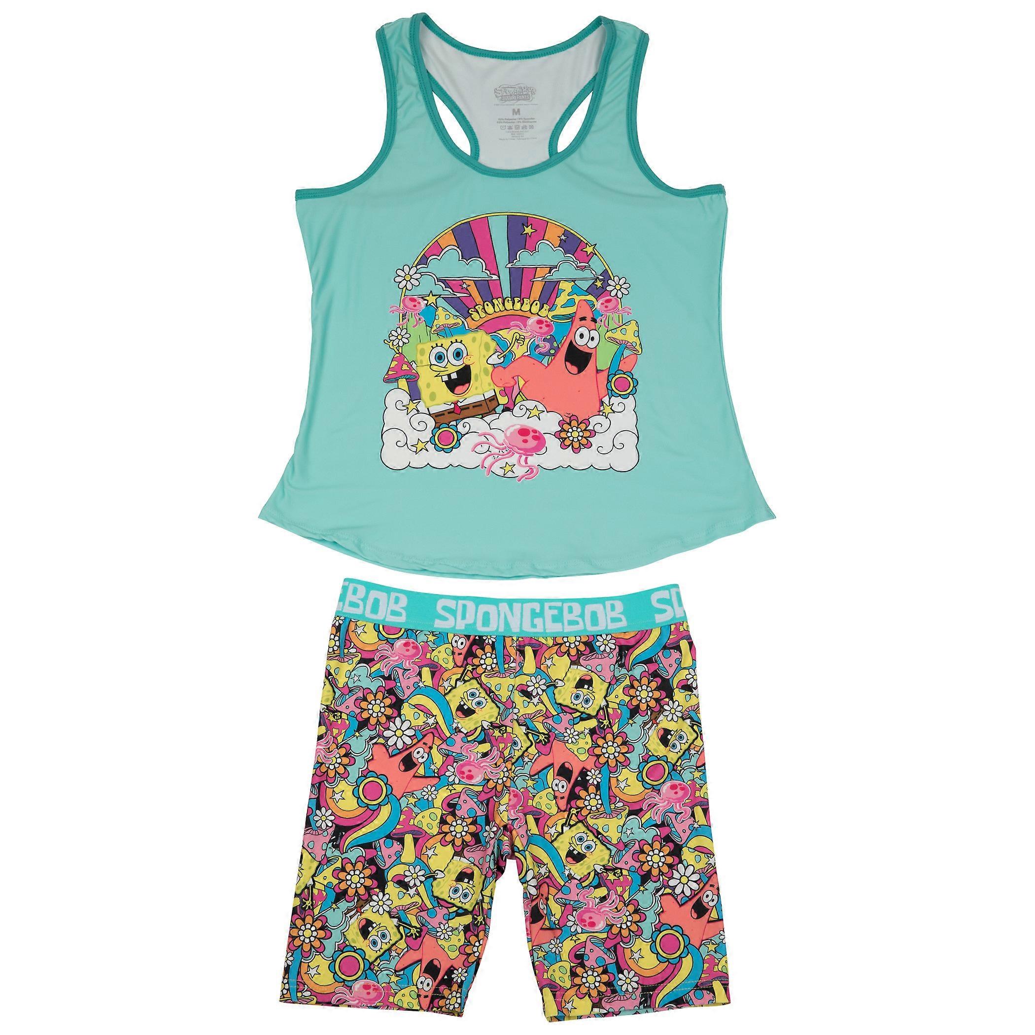 SpongeBob SquarePants Psychedelic Fields Racer Back Tank and Shorts Set ...