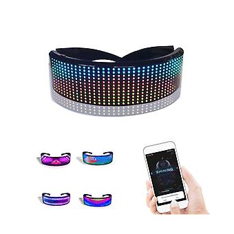 BluetoothLuminous Glass LED Futuristic Eyewear DIY Luminous Glasses ...