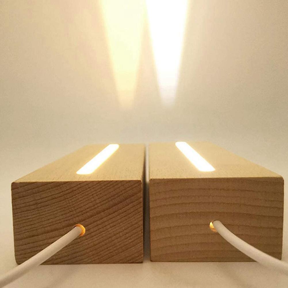 Wooden Rectangle Light ,wood Led Display Pedestal Light Lamp Stand for ...
