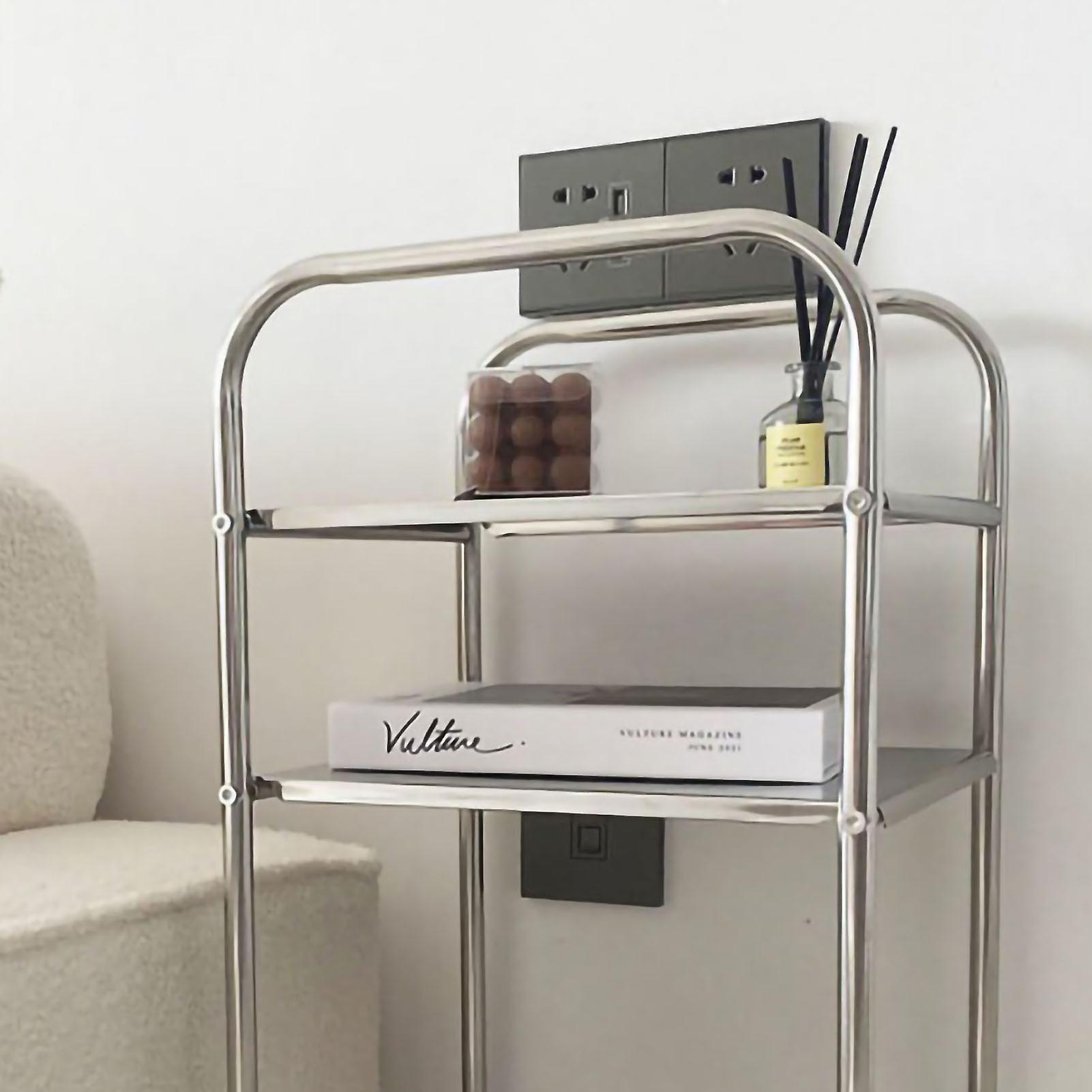 Storage Shelf Stainless Steel Heavy Duty Rack Side Shelving Table End ...