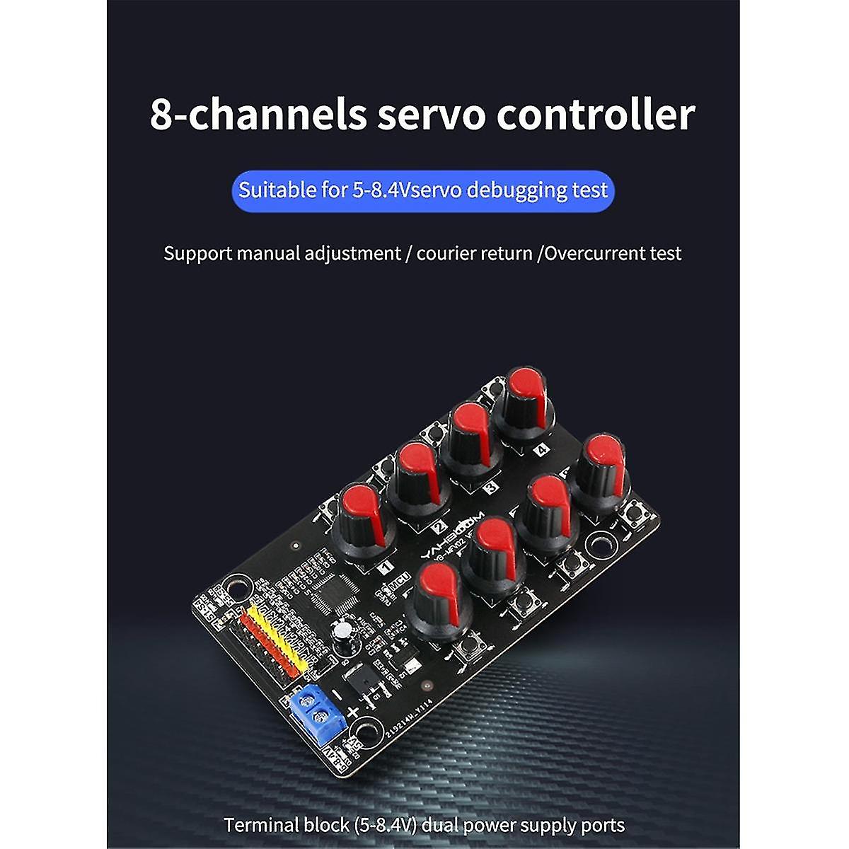 Eight-way Servo Controller Robot Arm Test Board Driver Knob 8-way Pwm ...