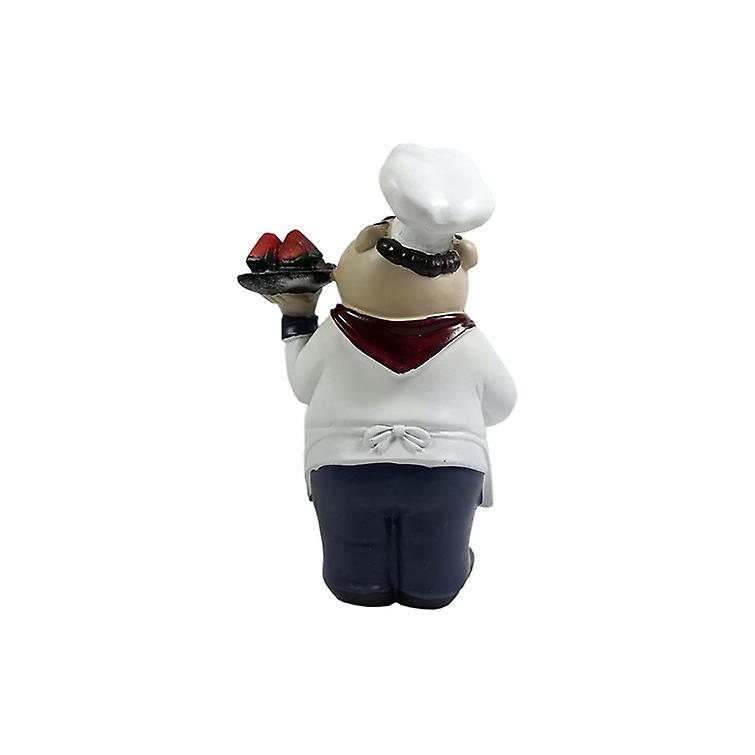 Italian Chef Figurines Kitchen Decor Cooking Chef with Fruit Figurine ...