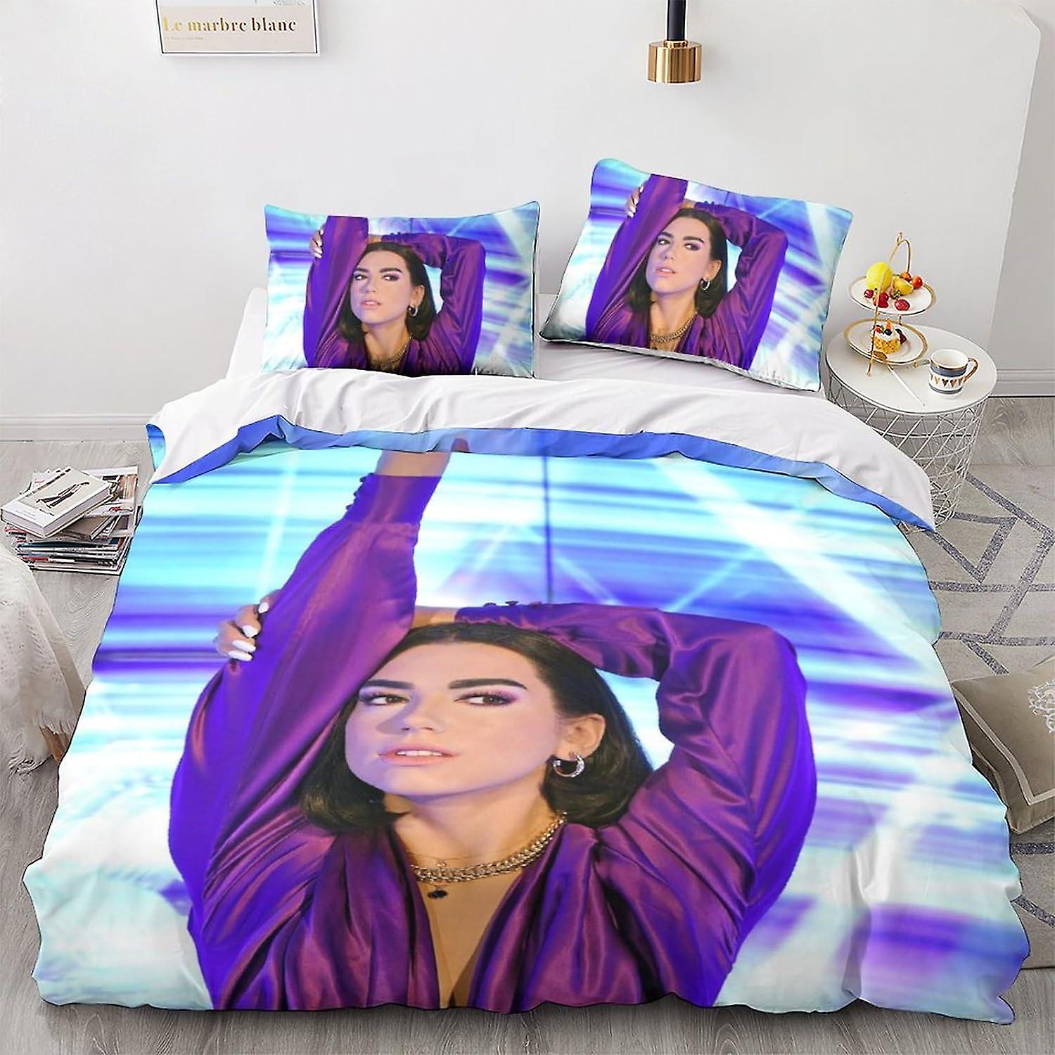Entemah Dua Lipa Bedding Duvet Cover Set,3D Printed 3 Pieces Singer ...