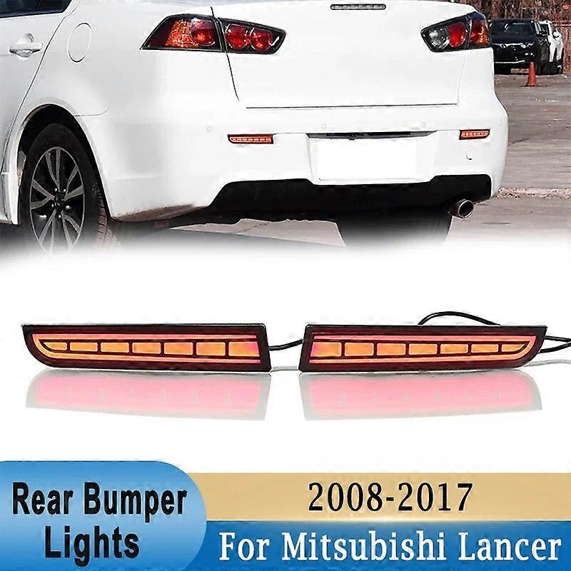 LED Rear Bumper Reflector Lights for Mitsubishi Lancer 08-17 ...