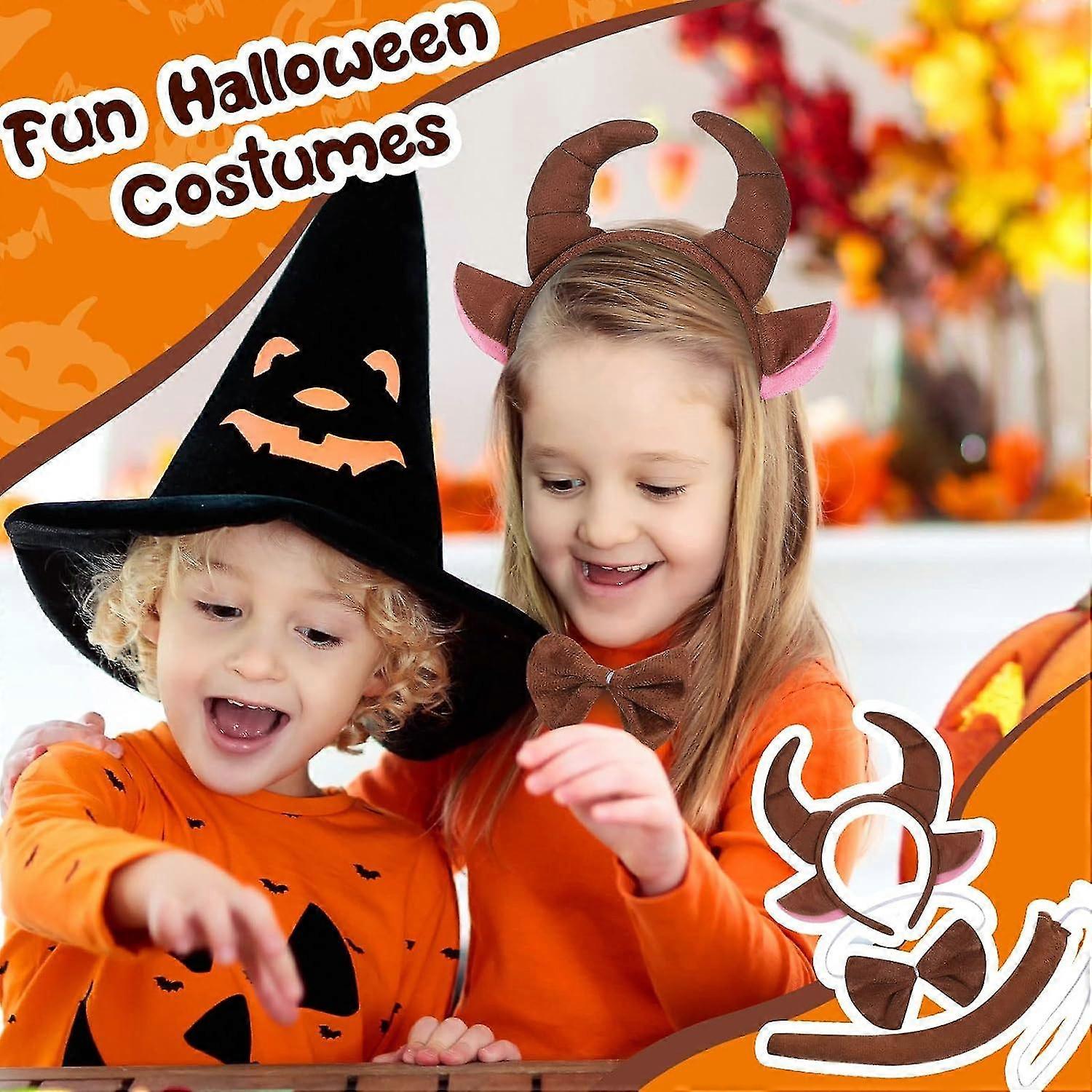 3 Pieces Horn Costume Accessories - Include Ox Bull Horn Shape Party ...