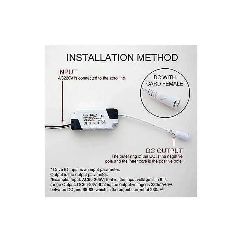 2x LED driver, 1-3W transformer for LED ceiling light, LED panel power ...