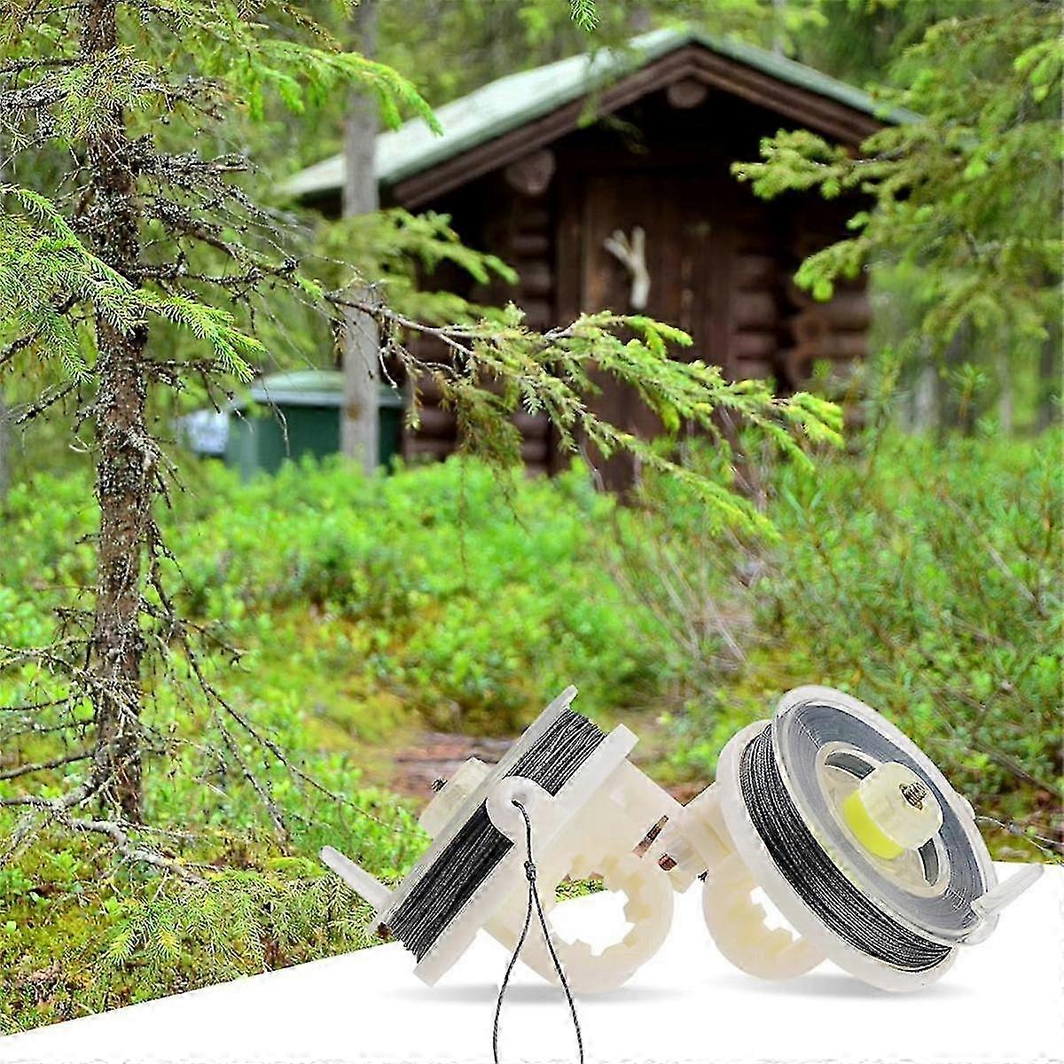 1 Pcs Trip Wire on Reusable Reel (85ft),Trip Wire for Perimeter Trip ...