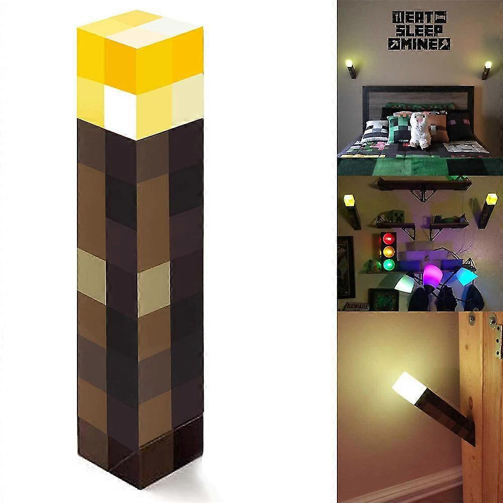 Minecraft Game Torch Lamp Led Night Light Rechargeable Home Decoration ...