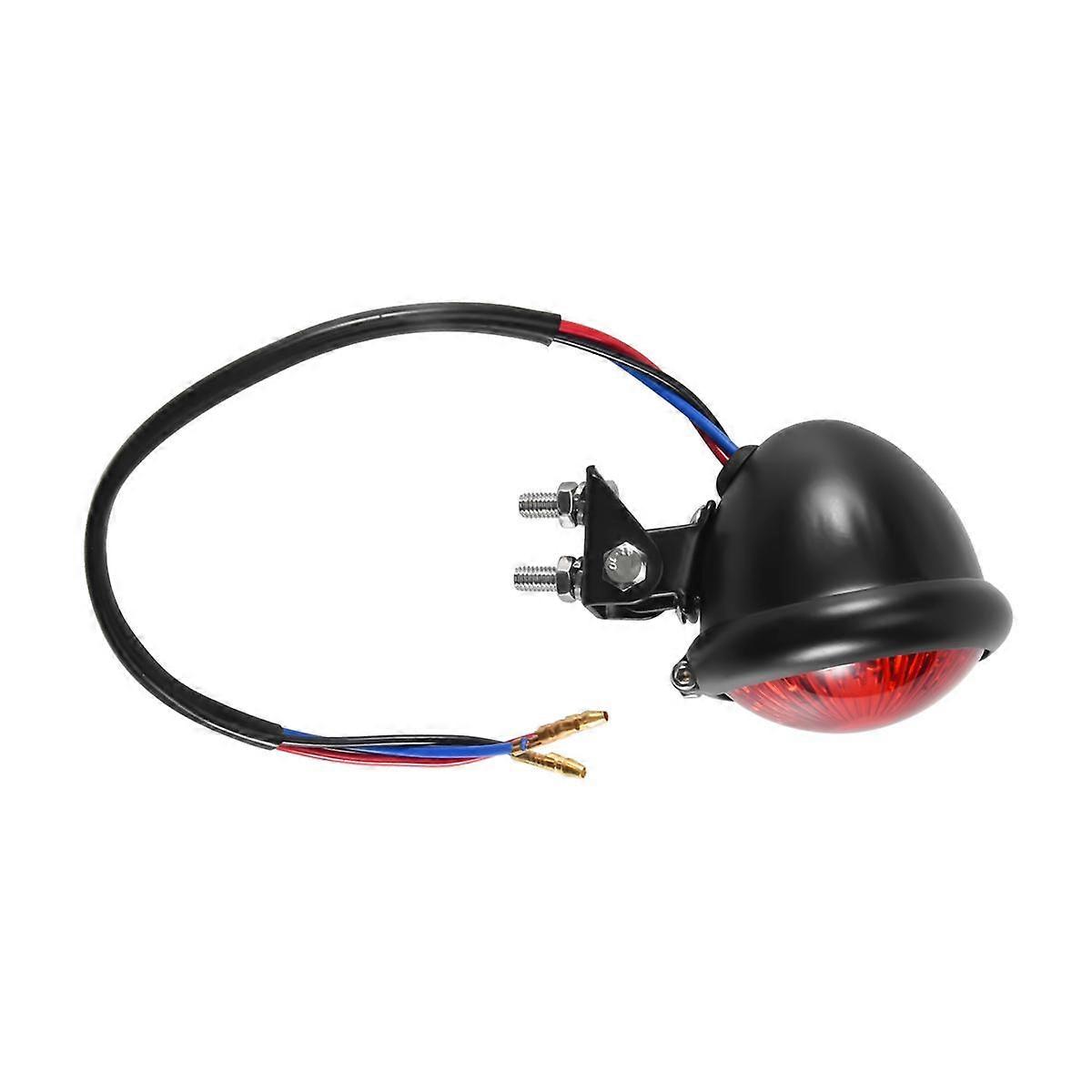 Red 12V LED Black Adjustable Cafe Racer Style Stop Tail Light ...