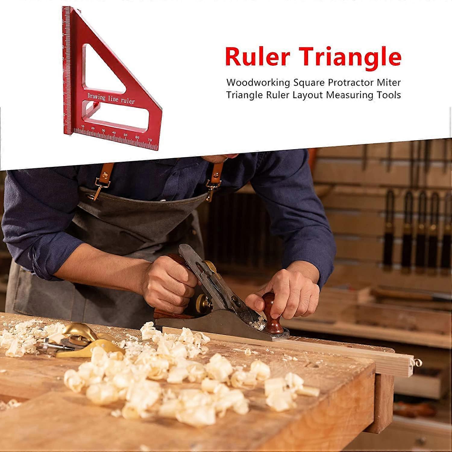 Aluminum Alloy Square Gauge 45/90Angle 3D T Ruler Red) | Fruugo UK