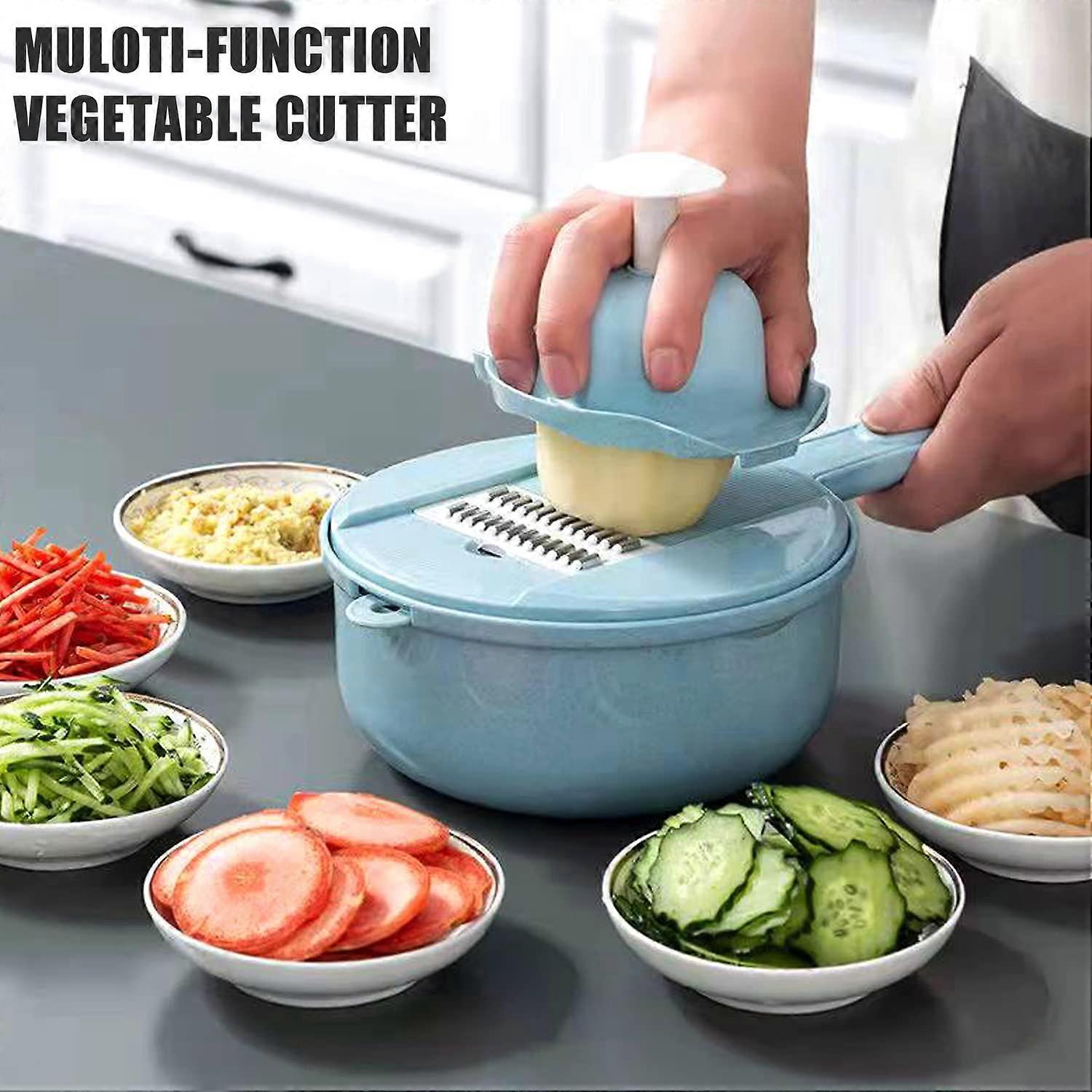 12 in 1 Multifunctional Vegetable Cutter Kitchen Mandoline ...