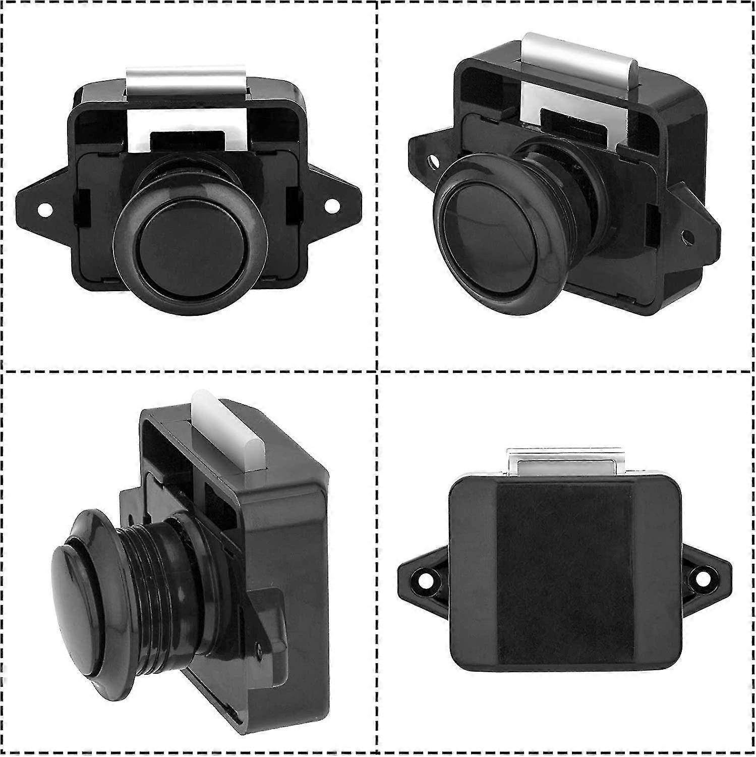 Push Button Latch Locks, Cabinet Door Catch Lock Keyless Knob For ...