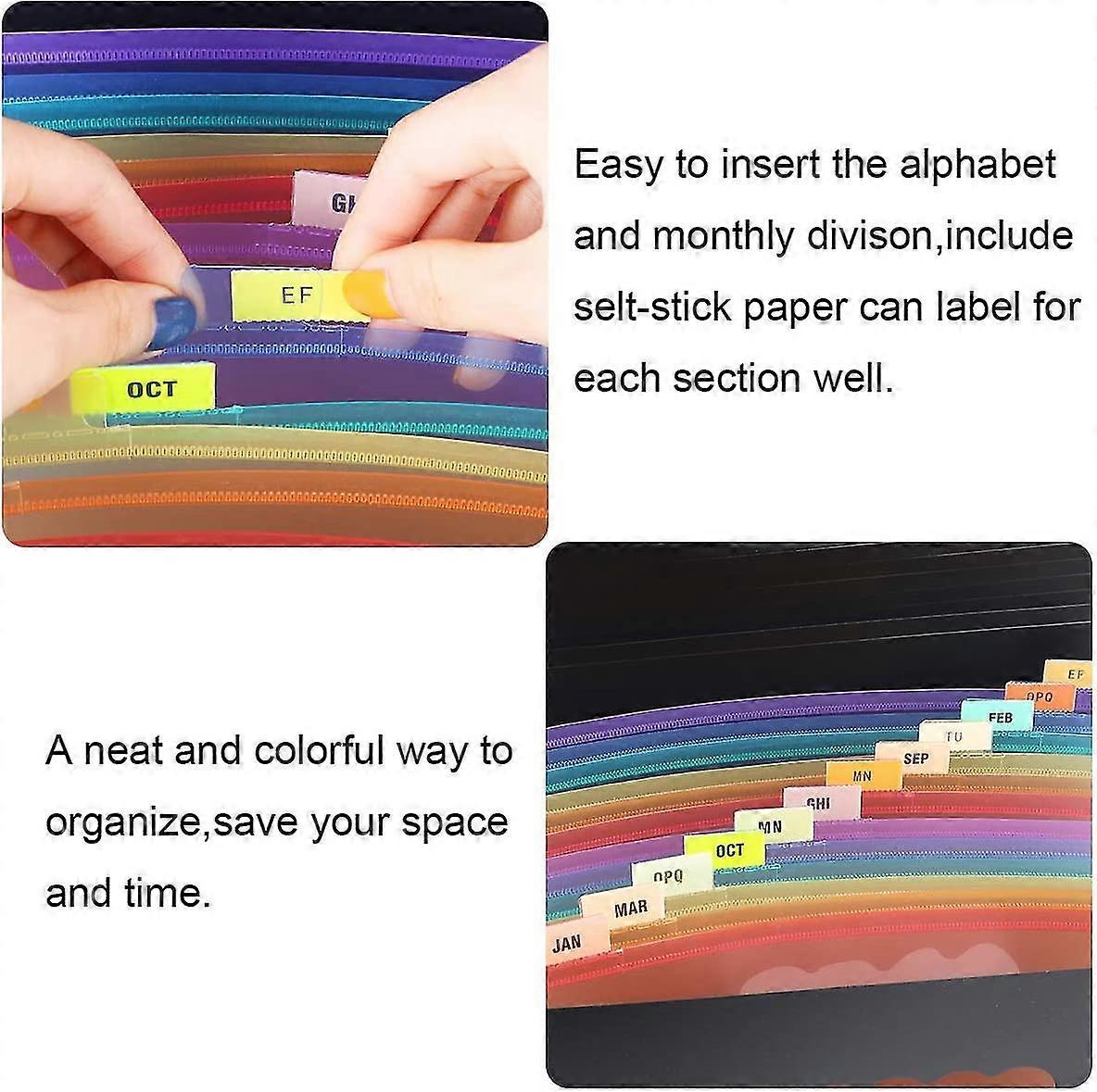 13 Compartment Folder Storage Folder With A4 Lid Administrative Paper ...