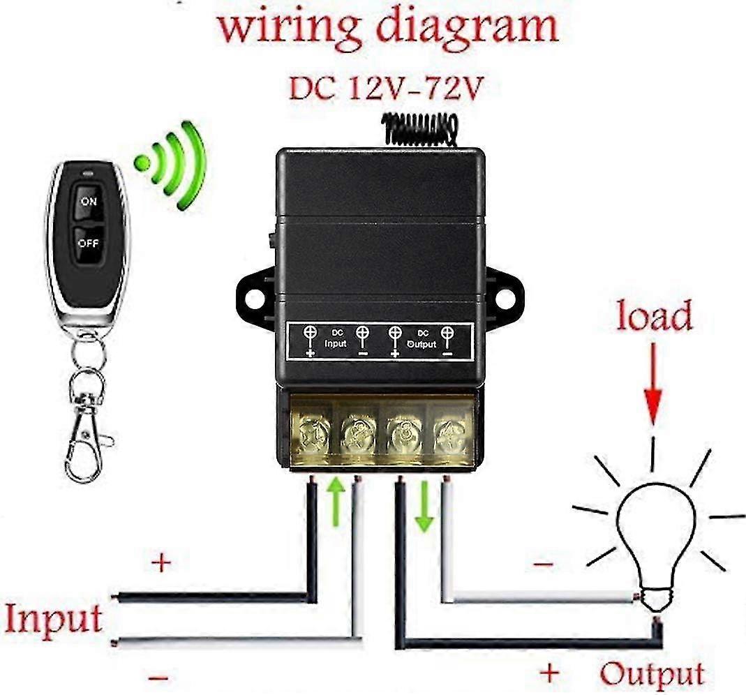 Wireless Remote Switch, Dc 12v/24v/48v/72v Rf For Security System Pump ...