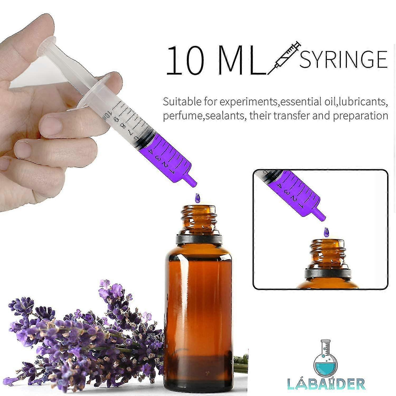 30pcs 10ml Plastic Syringe Small Syringe With Tip Cap & Individually ...