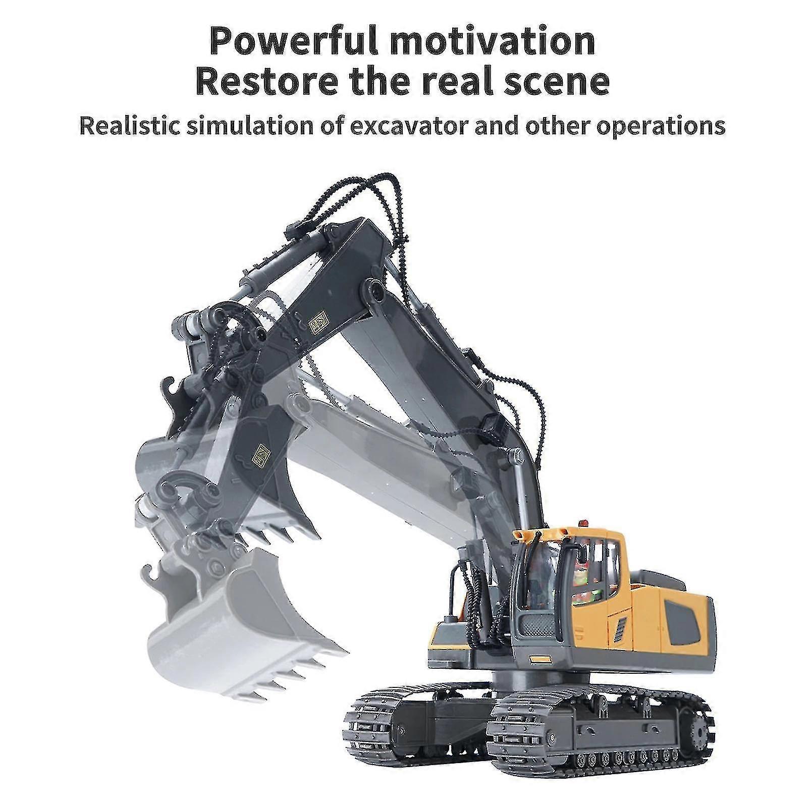 Rc Excavator/bulldozer 1/20 2.4ghz 11ch Rc Construction Truck Engineering Vehicles Educational ...