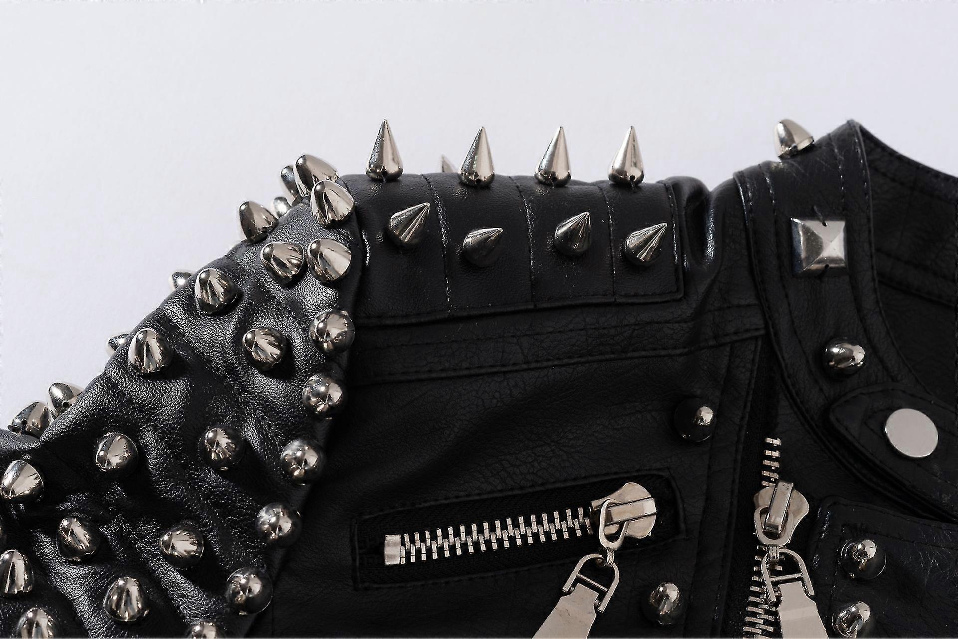 Street Fashion Spring Punk Style Rock Jacket Female Printing Rivet ...