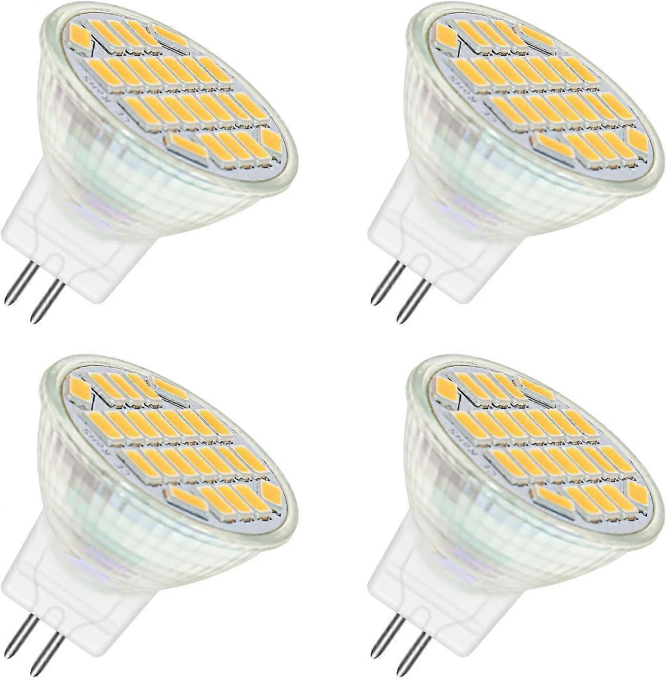 Mr11 Gu4 12v Led 4w Warm White 3000k, 120 35mm Mr11 35w Equivalent Halogen, Ac Dc 24v 12v Gu4 ...