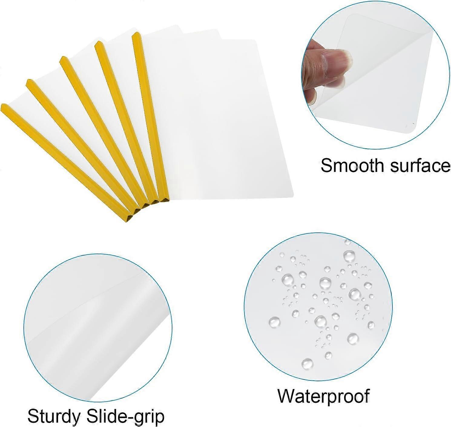 Clear Report Covers with Sliding Bar, 10 Pcs 15mm Slide-Grip Resume ...