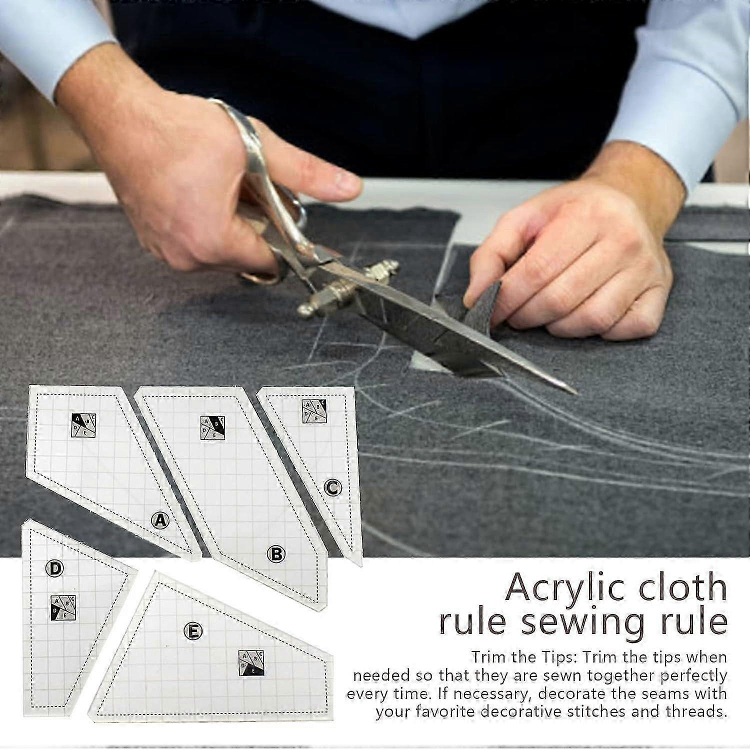 Quilting Ruler, 5pcs Patchwork Square Rulers, Sewing Templates, Quilter ...