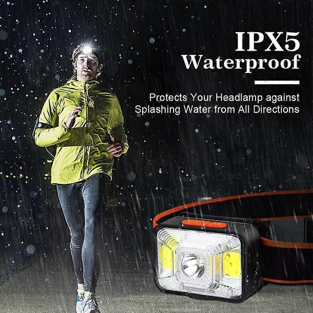 Head Torch [2 Pack] , 1800 Lux LED Headlamp with 5 Lighting Modes,Led ...