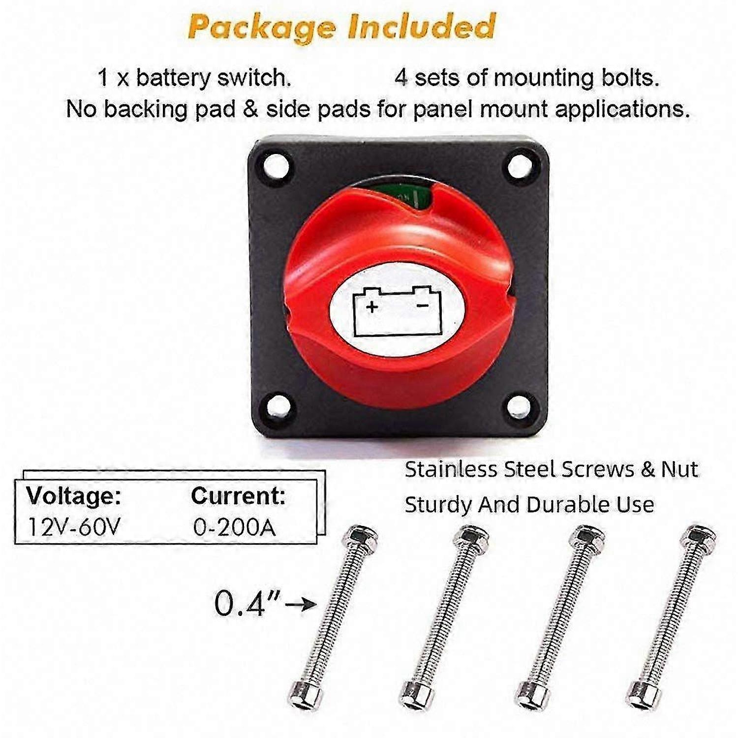 Waterproof Heavy Duty Battery Disconnect Isolator Switch (Panel Mount ...