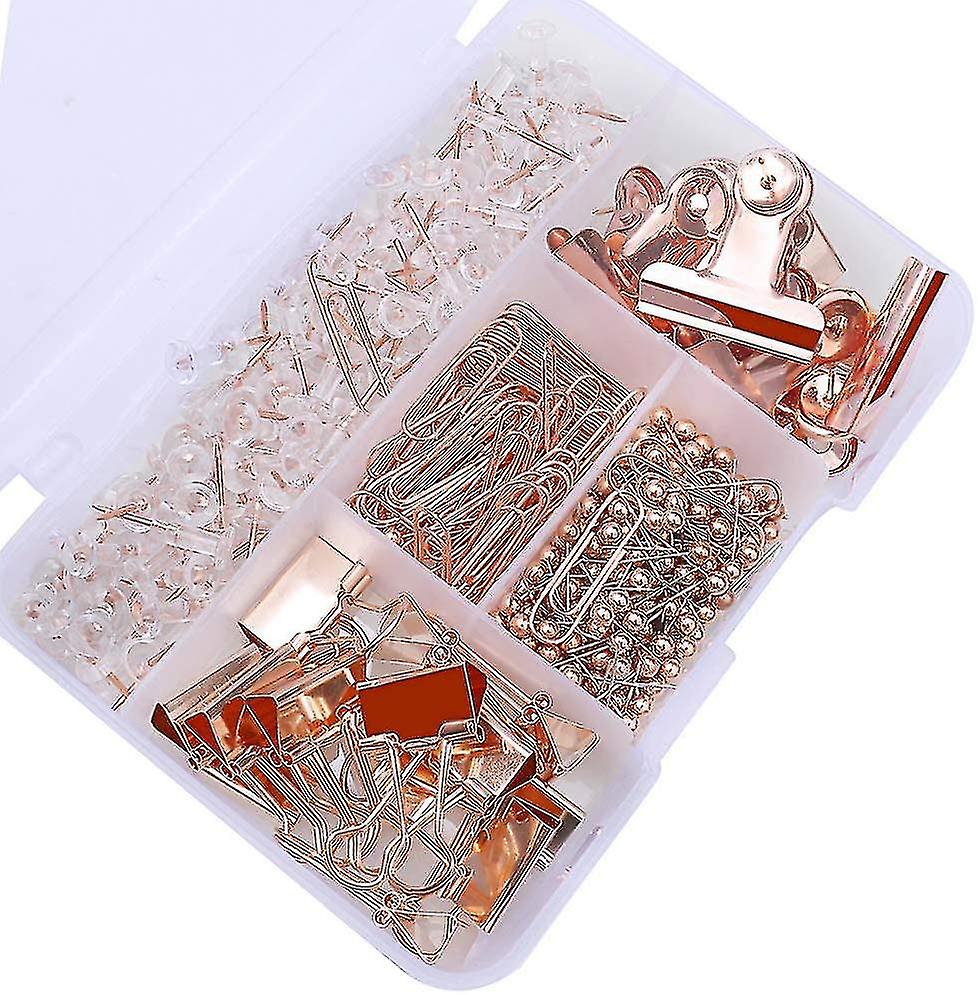 Push Pins Binder Clips Paper Clips Map Tacks Sets, 5 Styles 500 Pcs ...