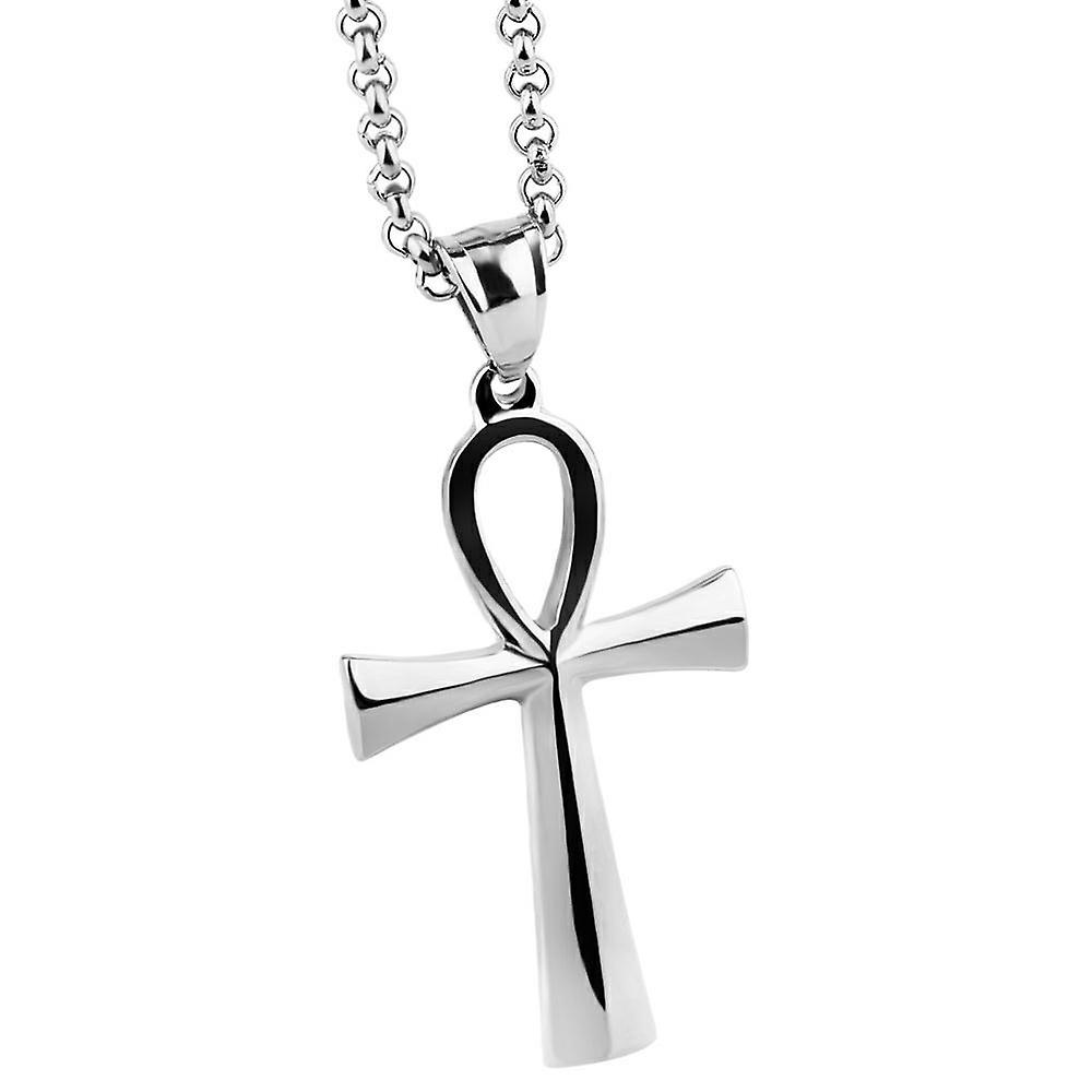 Egyptian Ankh Cross Pendant Titanium Steel Necklace | Fruugo UK