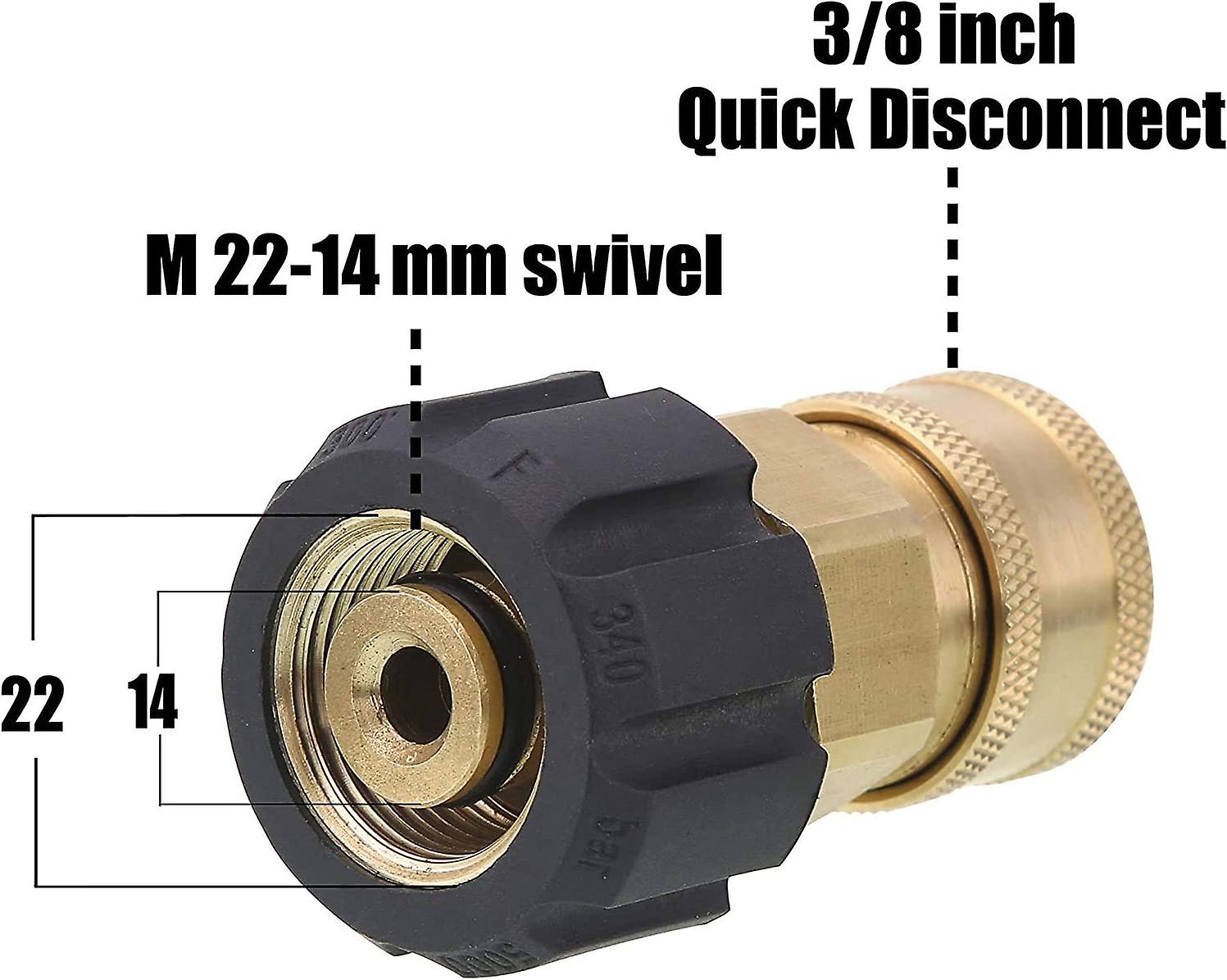 Quick Connect Socket For Pressure Washer Gun And Hose, 3/8 Inch Socket ...