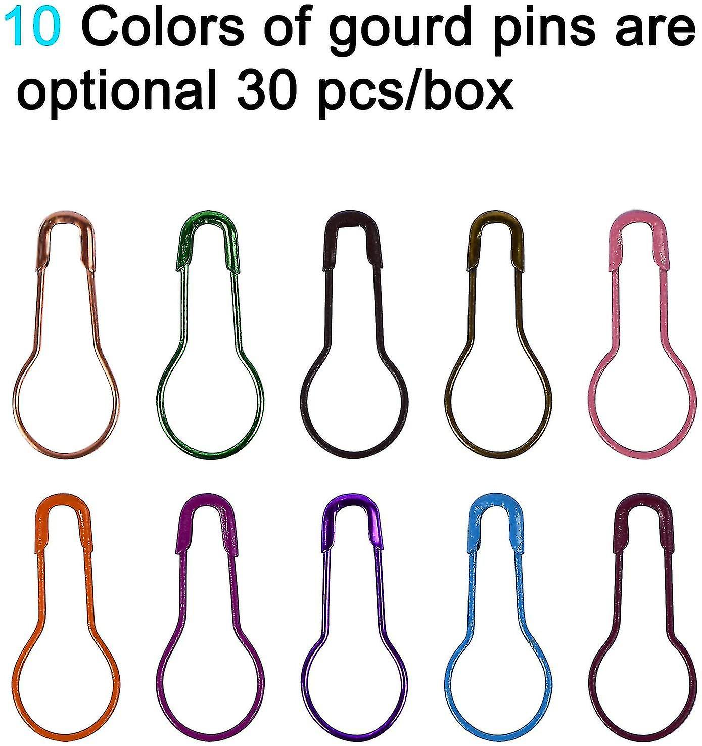 300pcs 10 Colour Bulb Safety Pins, Small Pins 10 Assorted Colors, Pear ...
