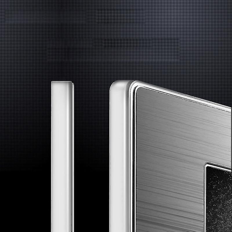 Eu France Germany 1 2 3 Gang 1 2 Way Home Switch Socket Type 86 Wall With Led Brushed Stainless ...