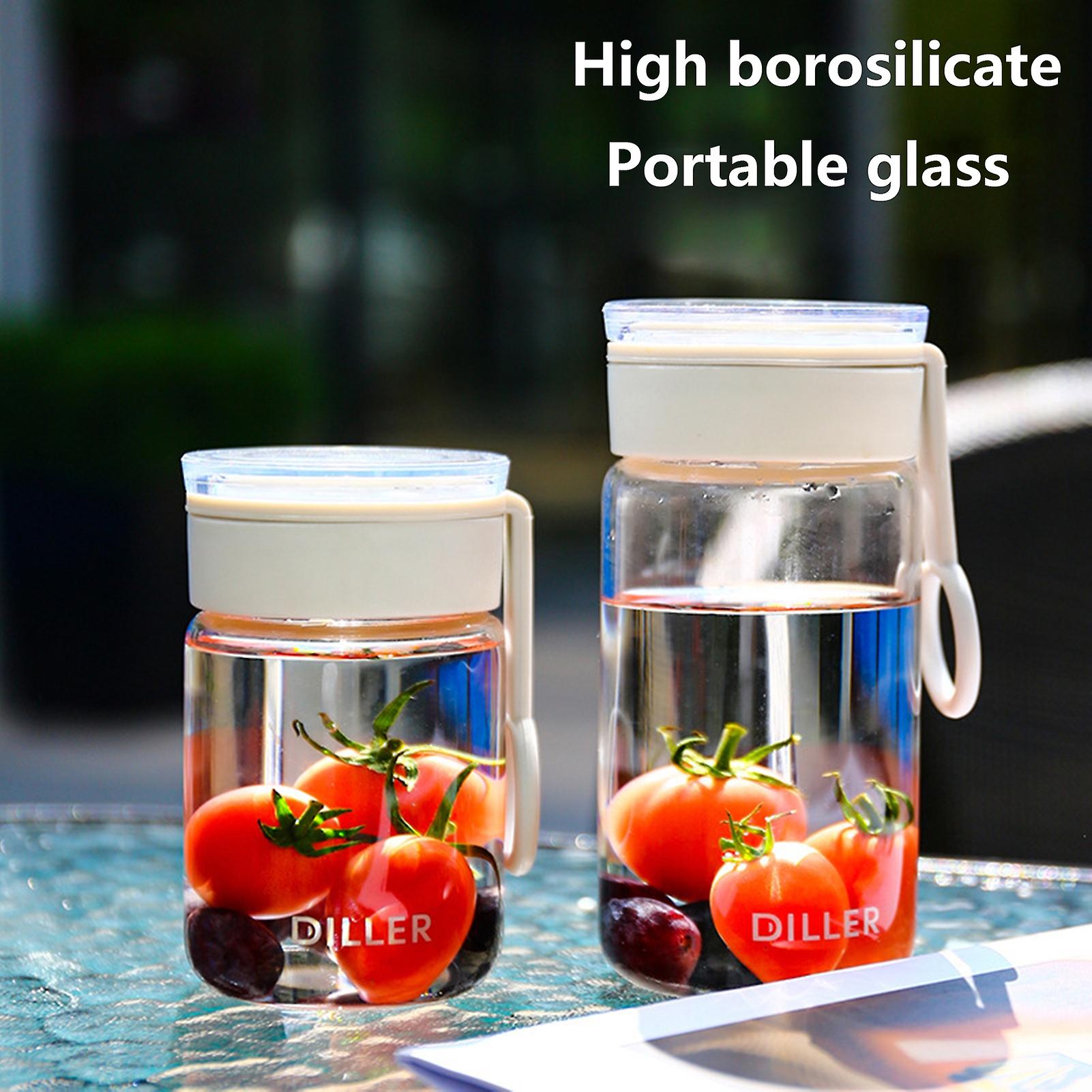 280ml/380ml Diller Single Layer Glass Water Cup Anti-fracture Smooth Cup Rim High Borosilicate ...