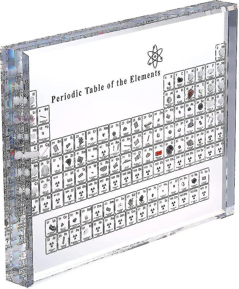 Acrylic Periodic Table With Real Elements, Chemical Elements Display ...